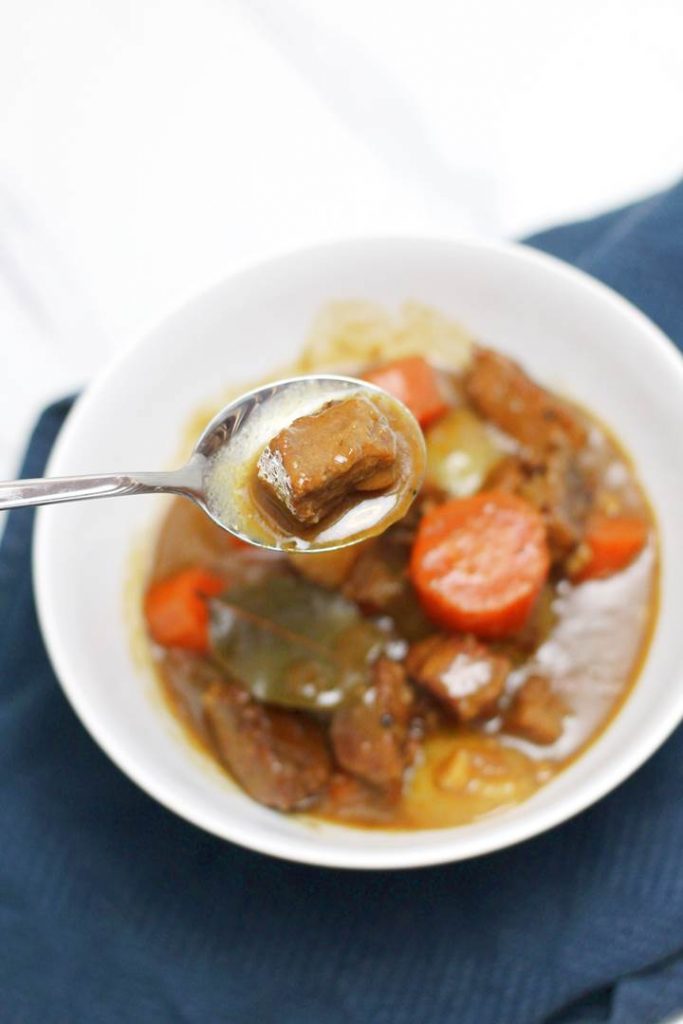 Beef in Beer Stew, Slow Cooked - a delicious tasty & tender stew