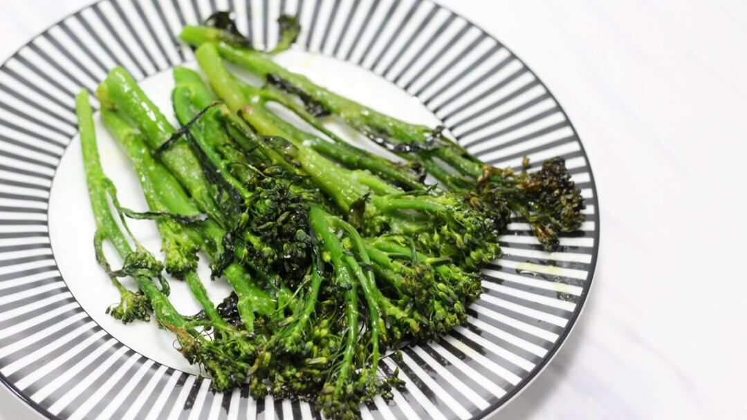 Oven Roasted Long Stem Broccoli - a healthy and easy side dish!