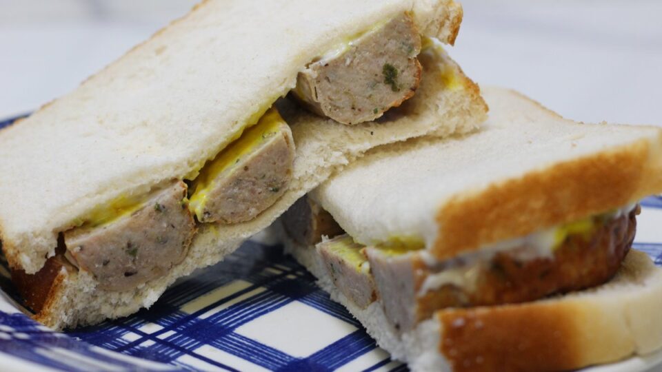 British Cold Sausage Sandwich - the perfect snack