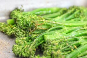 Oven Roasted Long Stem Broccoli - a healthy and easy side dish!