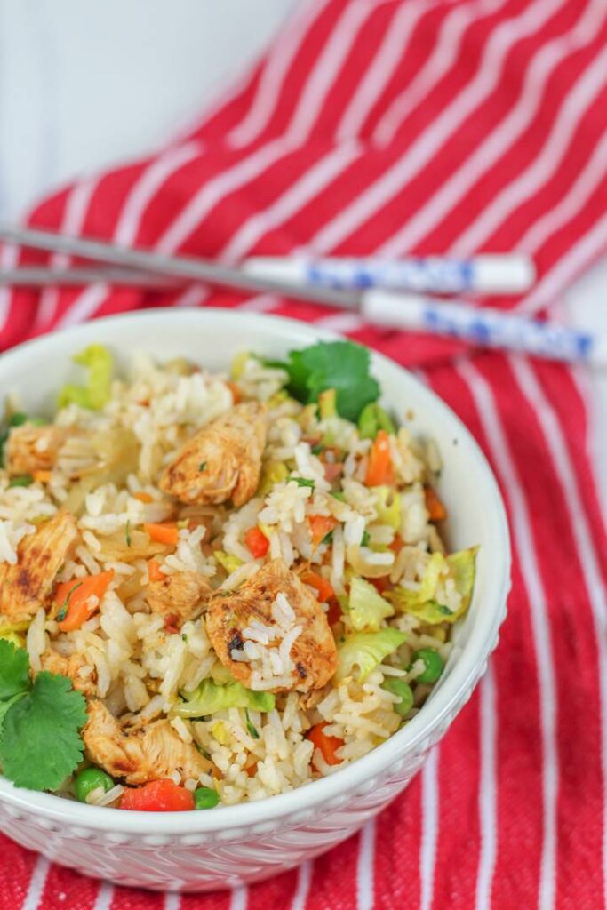 Piri Piri Rice Recipe - with marinated spicy chicken and vegetables