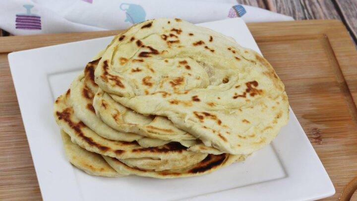 Plain Paratha (made with All Purpose Flour) - flaky Indian bread