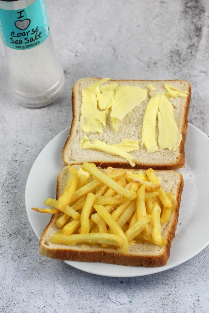Chip Butty Recipe - A traditional British fried potato sandwich
