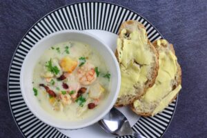 Irish Seafood Chowder - a traditional creamy Irish seafood soup with bits!