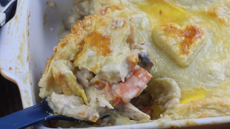 Leftover Chicken Pie - a great way to use up your Xmas leftovers