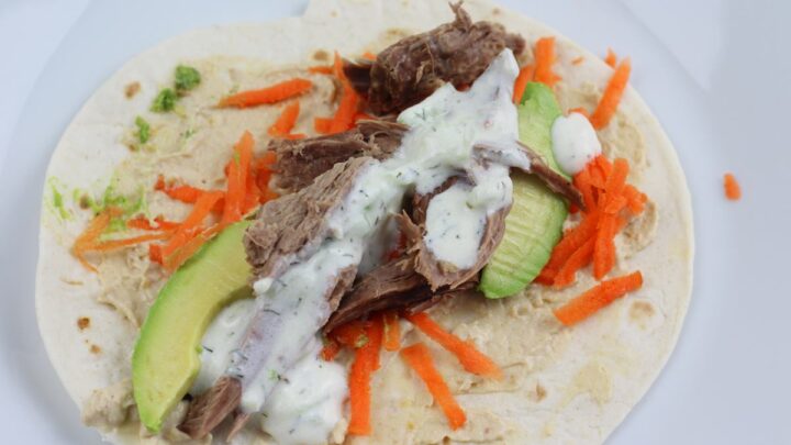 Lamb Wraps - a healthy way to eat your roast lamb leftovers