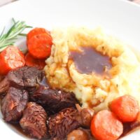 Beef Shin Recipe - beef shanks slow cooked in a Dutch oven