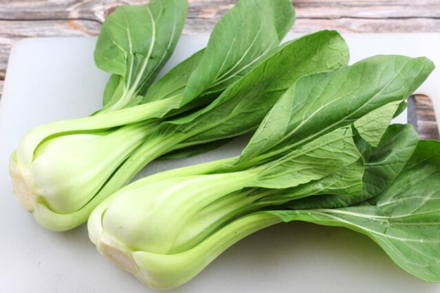 Stir-Fried Pak Choi (Bok Choy or Chinese cabbage in the wok)