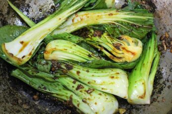 Stir-Fried Pak Choi (Bok Choy or Chinese cabbage in the wok)