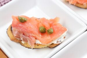 Smoked Salmon Tapas - a snack, starter or finger food for a party