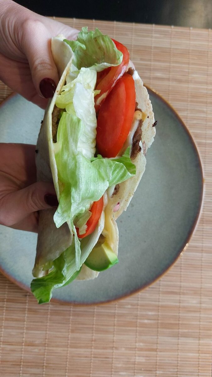 Burrito Burger - a mixture of American and Mexican food